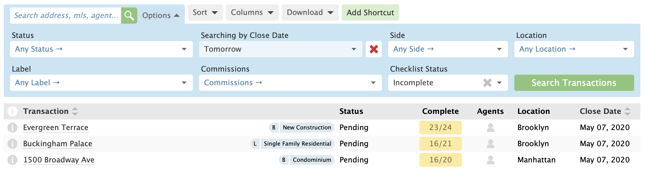 How to Create Custom Transaction Report Shortcuts