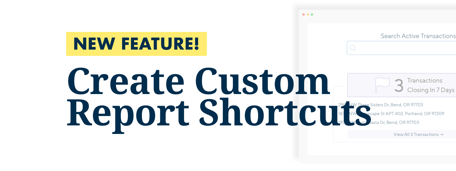 How to Create Custom Transaction Report Shortcuts